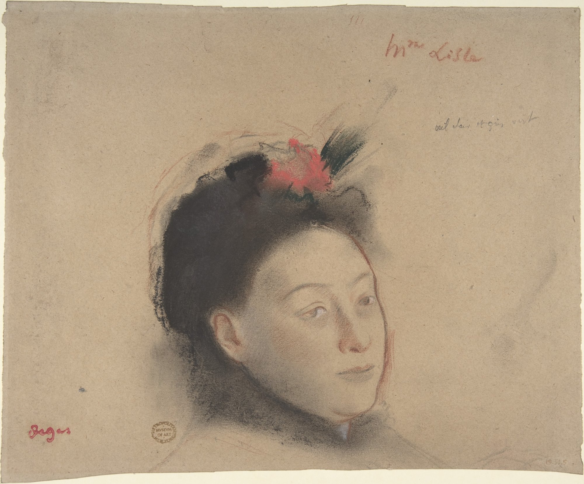 Edgar Degas Portrait De Mme Lisle